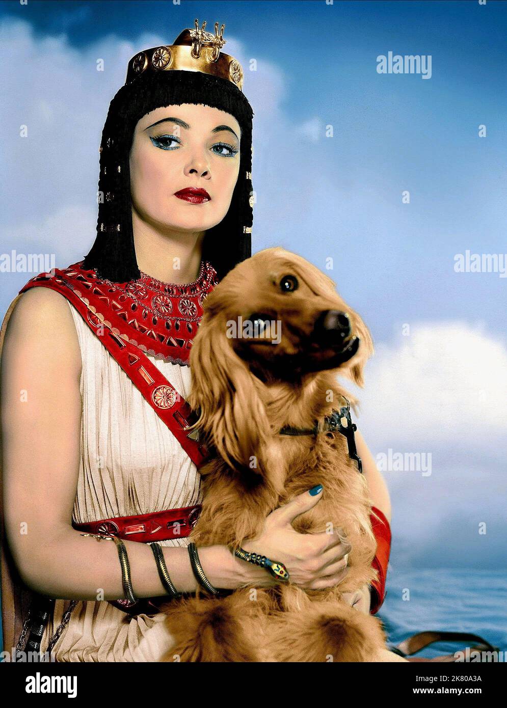 Gene Tierney & Dog Film The Egyptian (1956) Characters: Baketamon ...