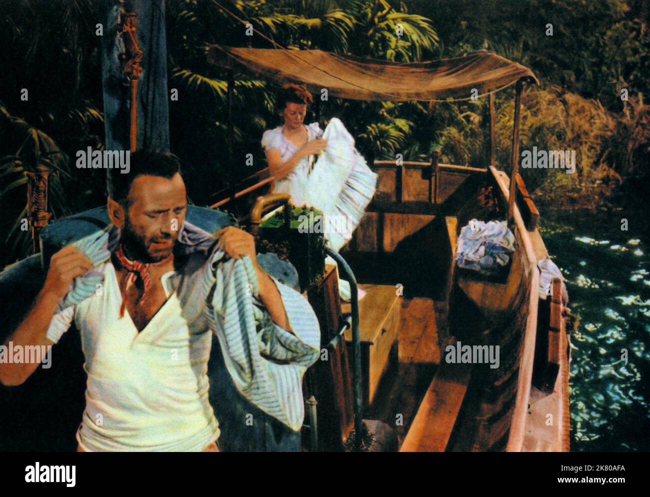 Humphrey Bogart & Katharine Hepburn Film: The African Queen (USA/UK ...