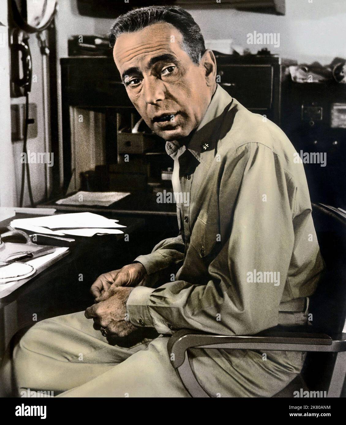Humphrey Bogart Film The Caine Mutiny (USA 1954) Characters: Lt. Cmdr ...