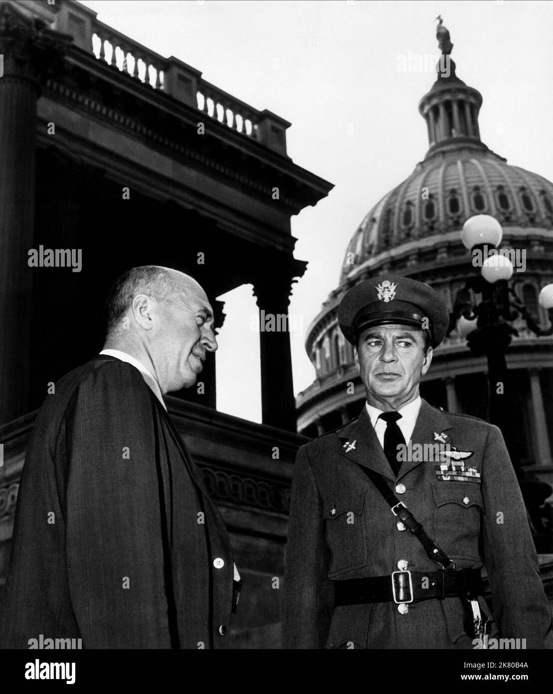 Otto Preminger & Gary Cooper Film The Court-Martial Of Billy Mitchell ...