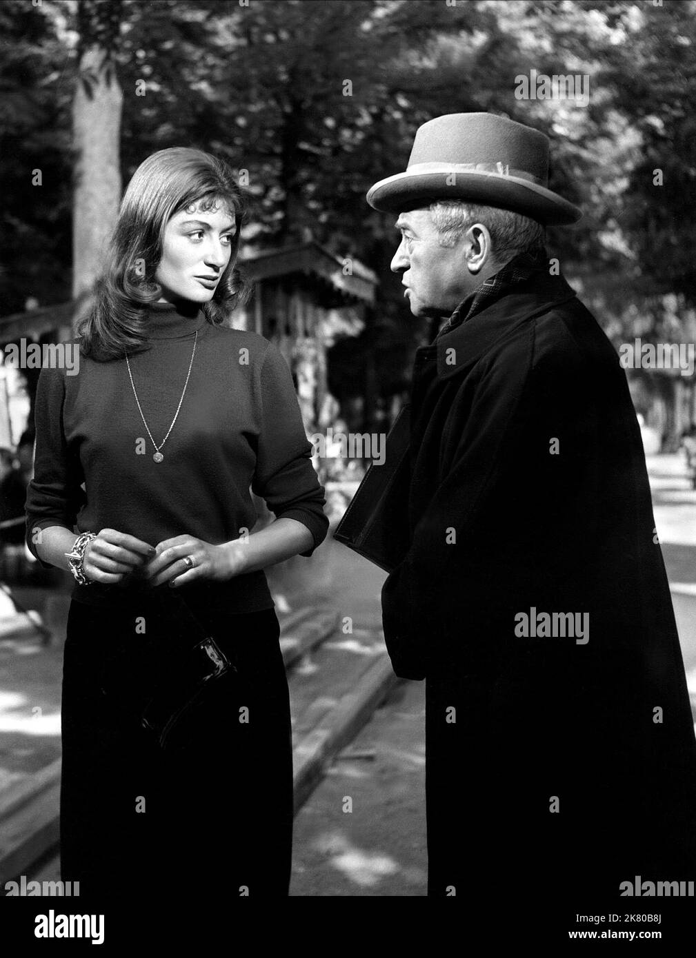 Anouk Aimee & Claude Rains Film: The Man Who Watched Trains Go By (1952 ...