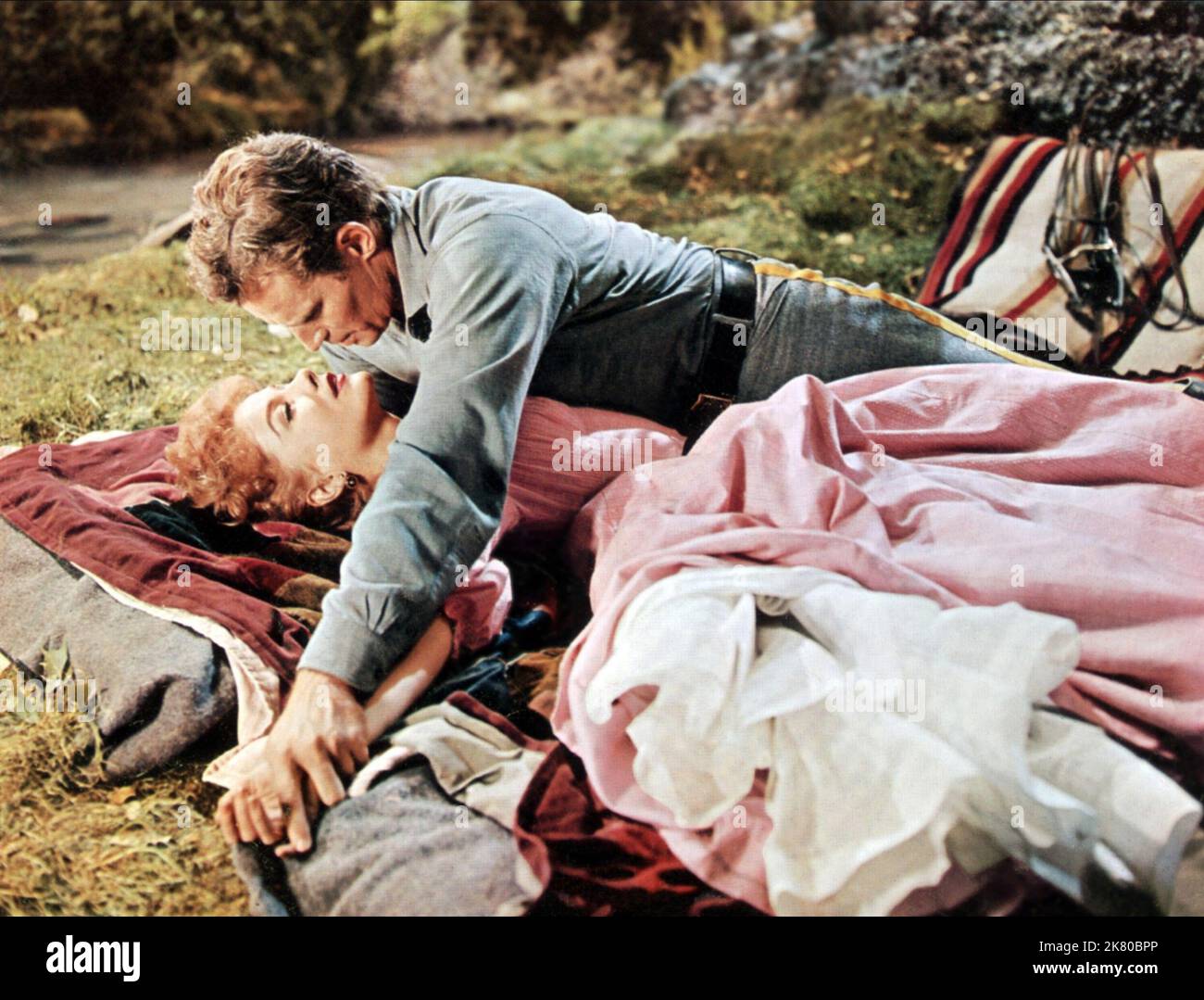 Charlton Heston & Anne Baxter Film Three Violent People (1956 ...