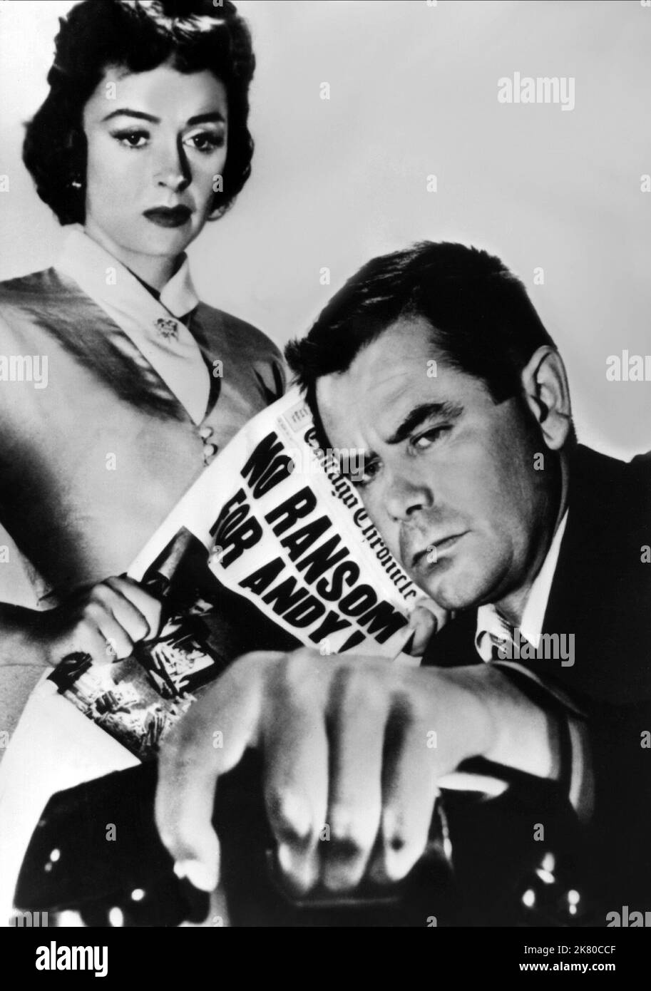 Donna Reed & Glenn Ford Film Ransom! (1956) Characters: Edith Stannard ...