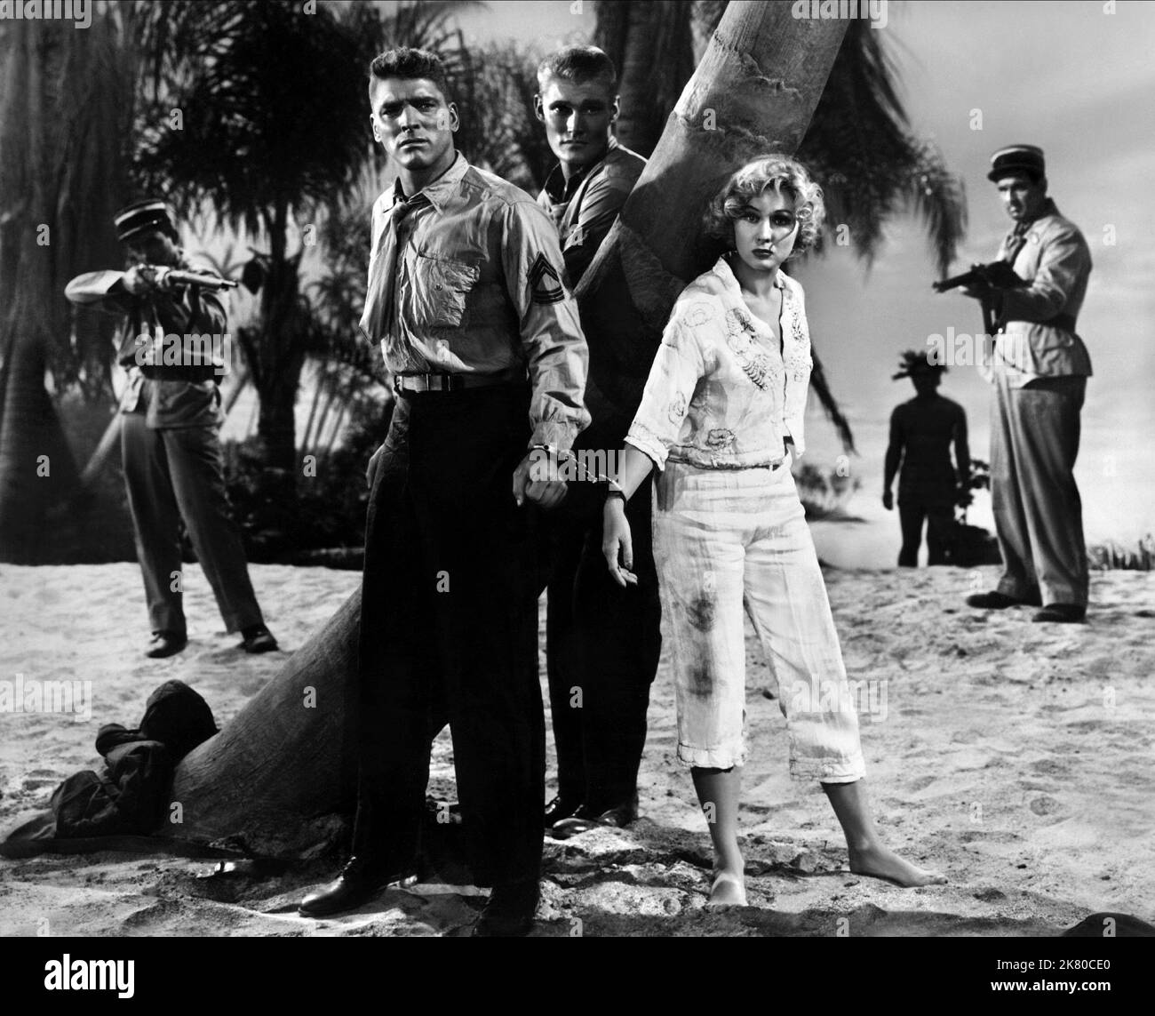 Burt Lancaster, Chuck Connors & Virginia Mayo Film: South Sea Woman ...