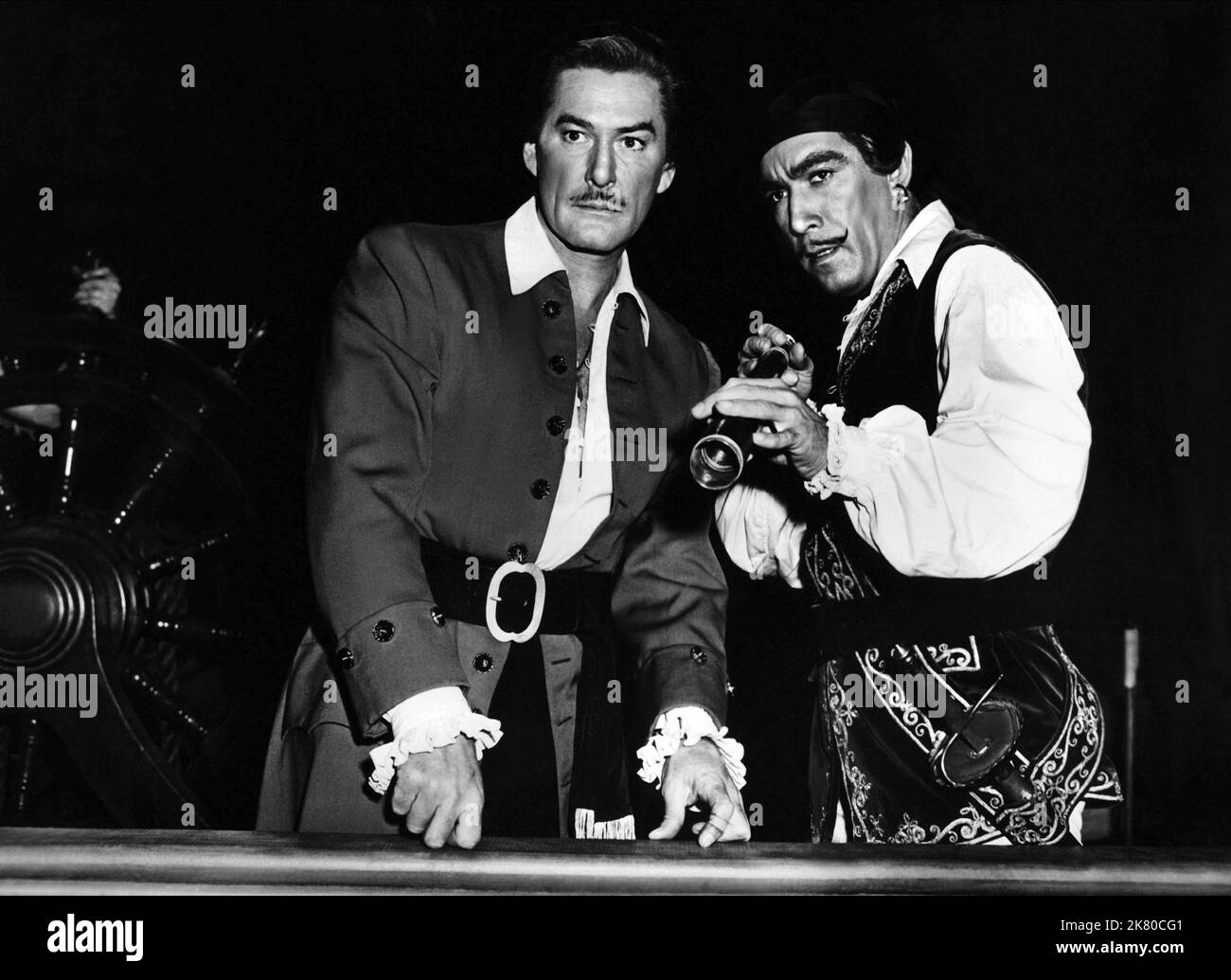 Errol Flynn & Anthony Quinn Film Against All Flags (USA 1952 ...