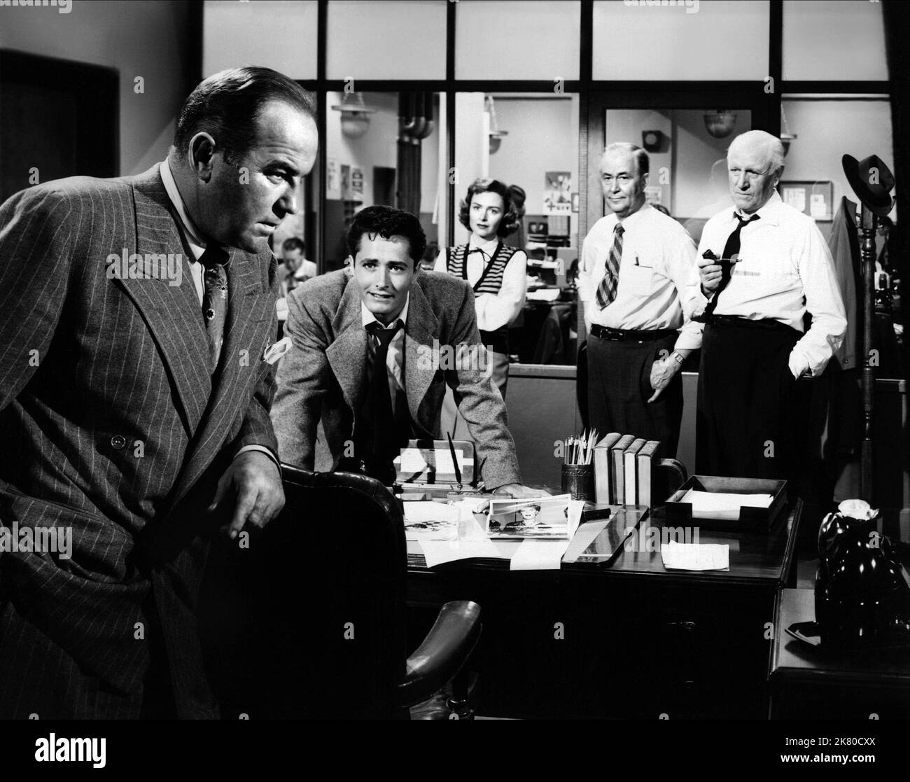 Broderick Crawford, John Derek & Donna Reed Film: The Dark Page (1951 ...