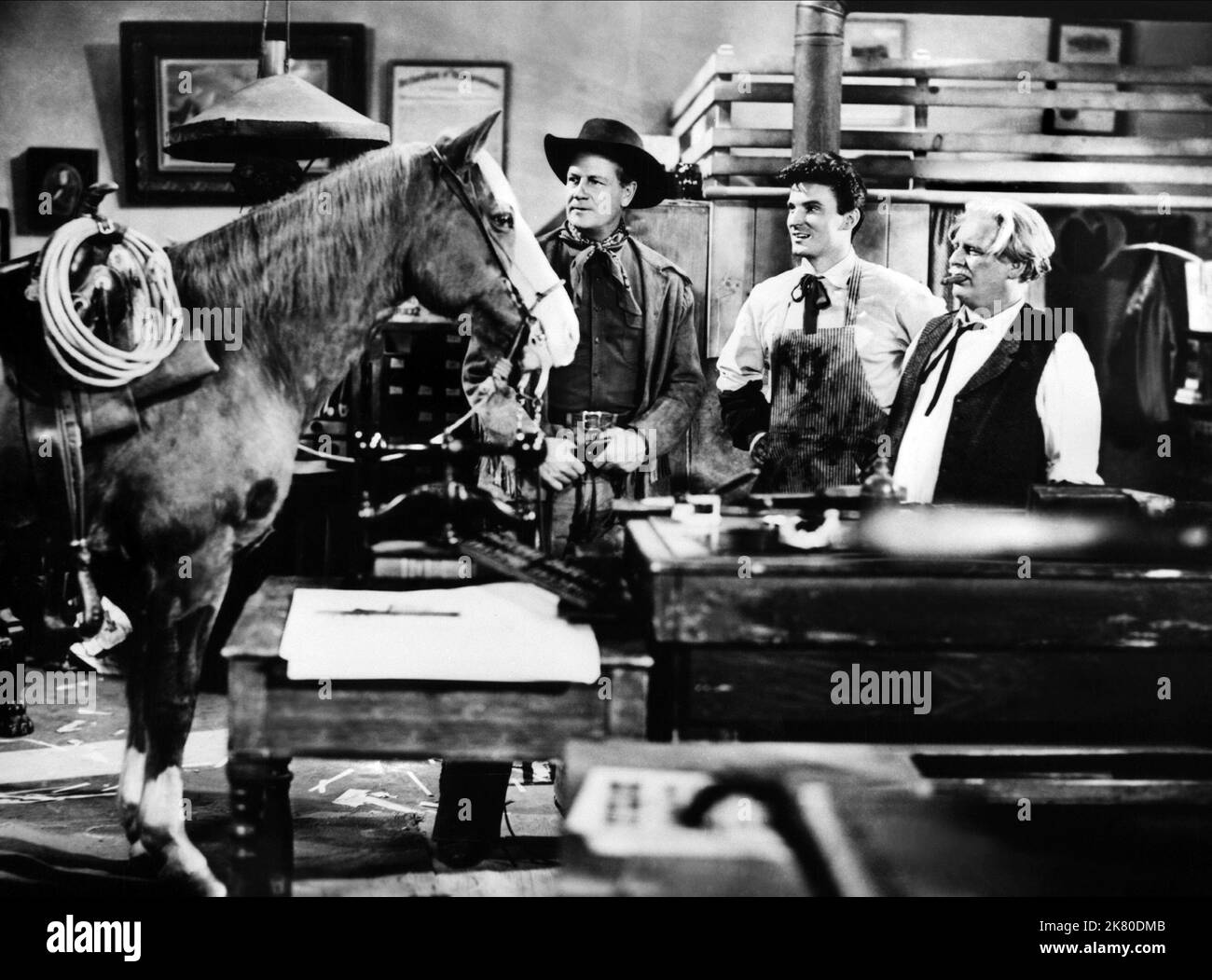 Joel Mccrea & Keith Larsen Film Wichita (1952) Characters: Wyatt Earp ...