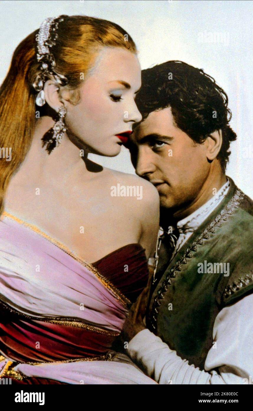 Piper Laurie & Rock Hudson Film The Golden Blade (1957) Characters ...