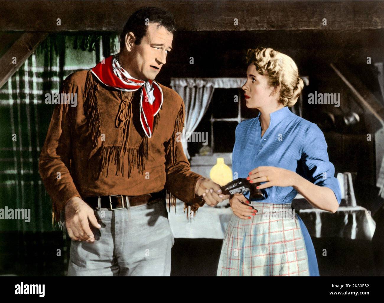 John Wayne & Geraldine Page Film Hondo (USA 1953) Characters: Hondo ...