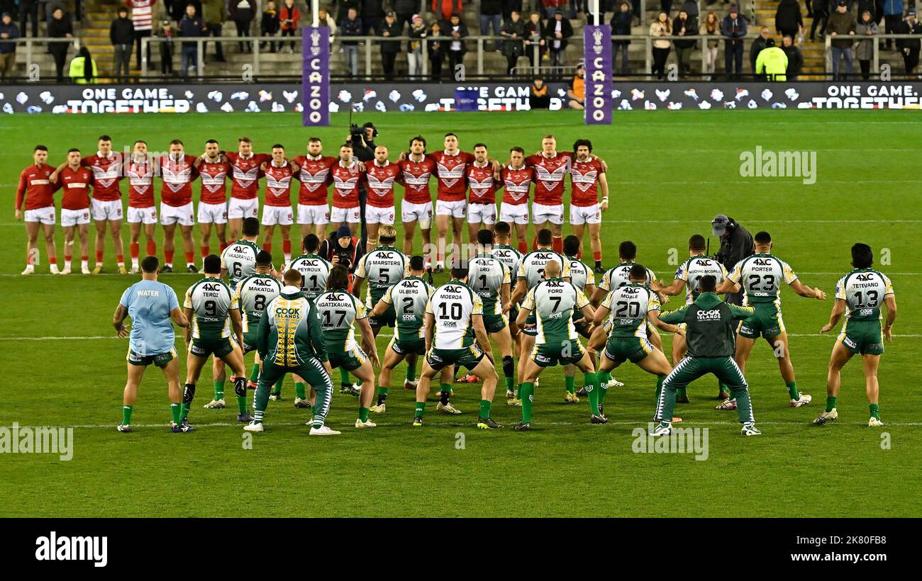 Leigh, United Kingdom. 19th Oct, 2022. Rugby league world cup 2021. Wales V Cook Islands. Leigh ...