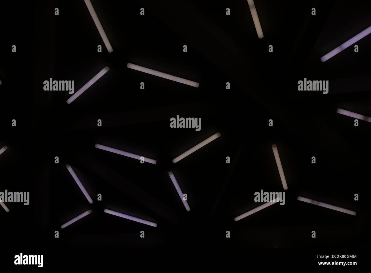 Lights on ceiling. Loft Style Light. Light sources in building ...