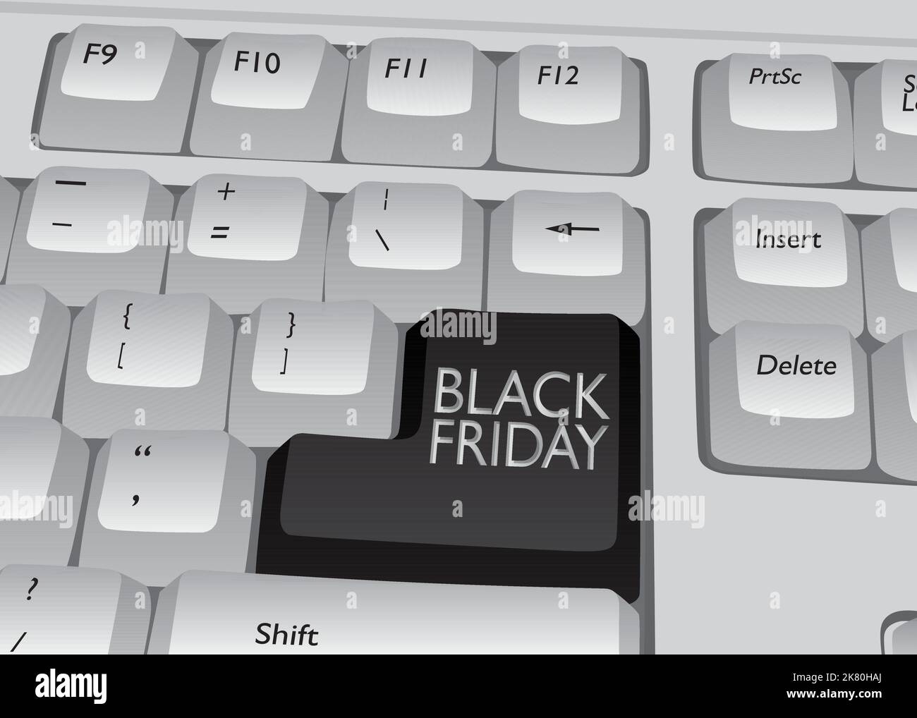 Percent key keyboard Stock Vector Images - Alamy