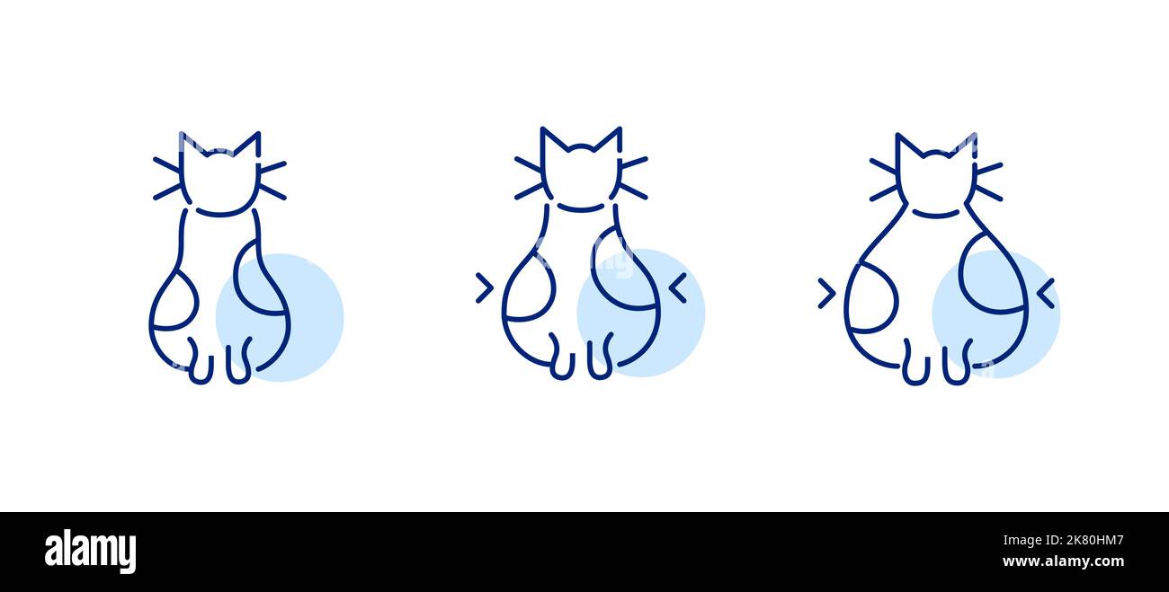 Cat obesity scale. Pixel perfect, editable stroke icon Stock Vector ...
