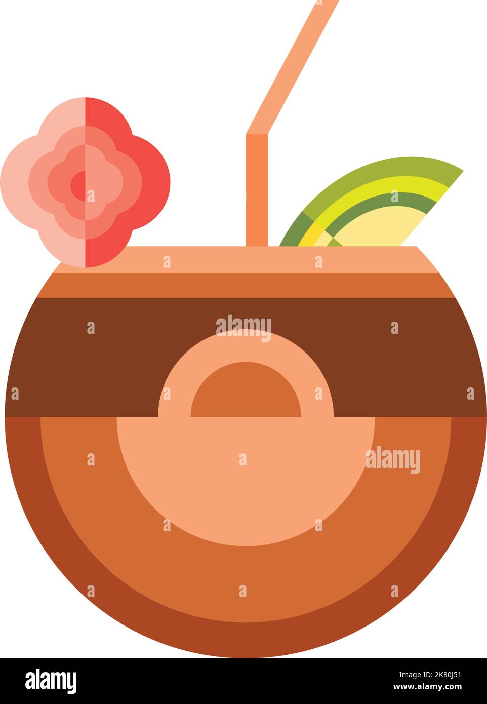 coconut cocktail geometric icon Stock Vector Image & Art - Alamy