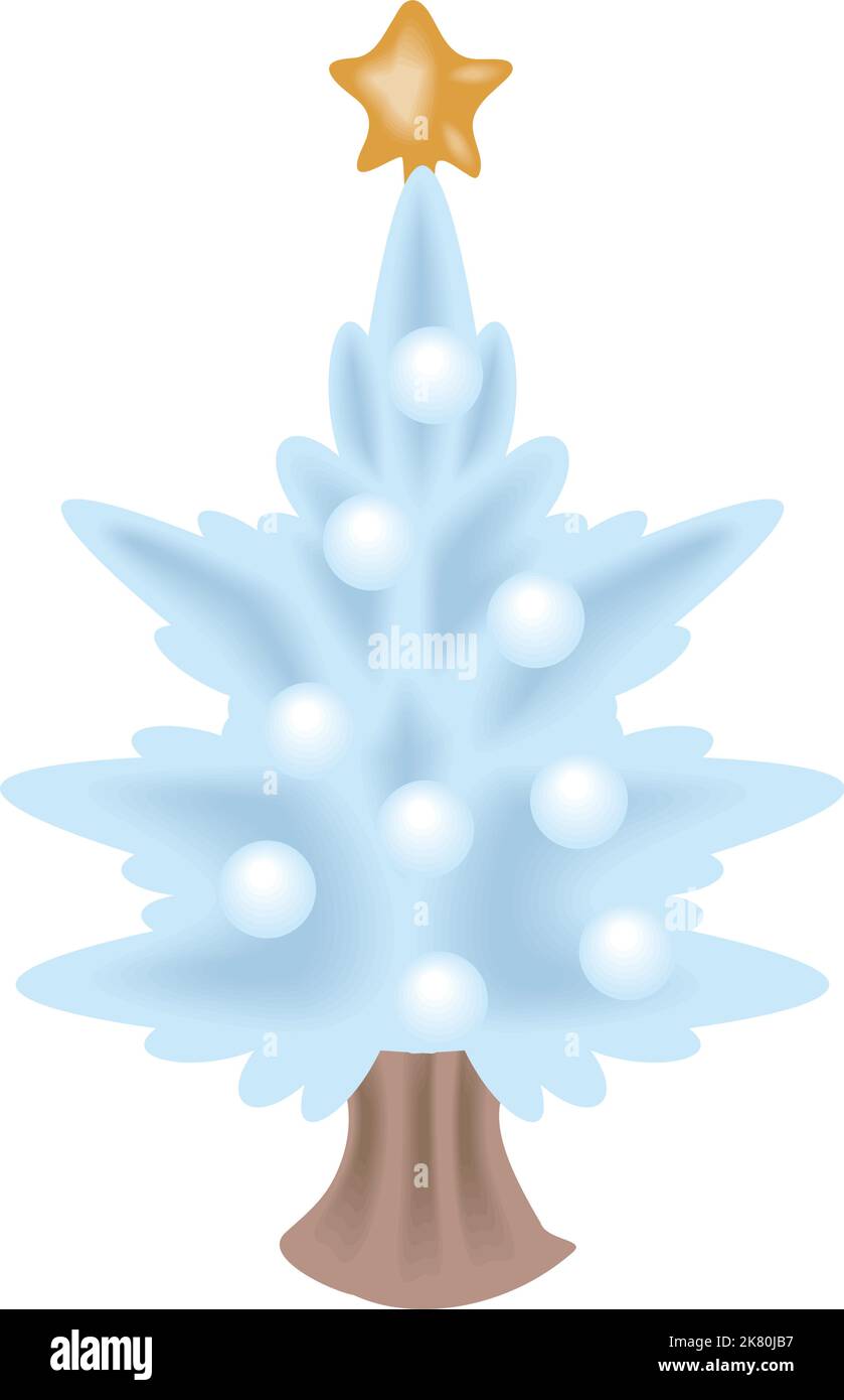 white christmas tree and star Stock Vector Image & Art - Alamy