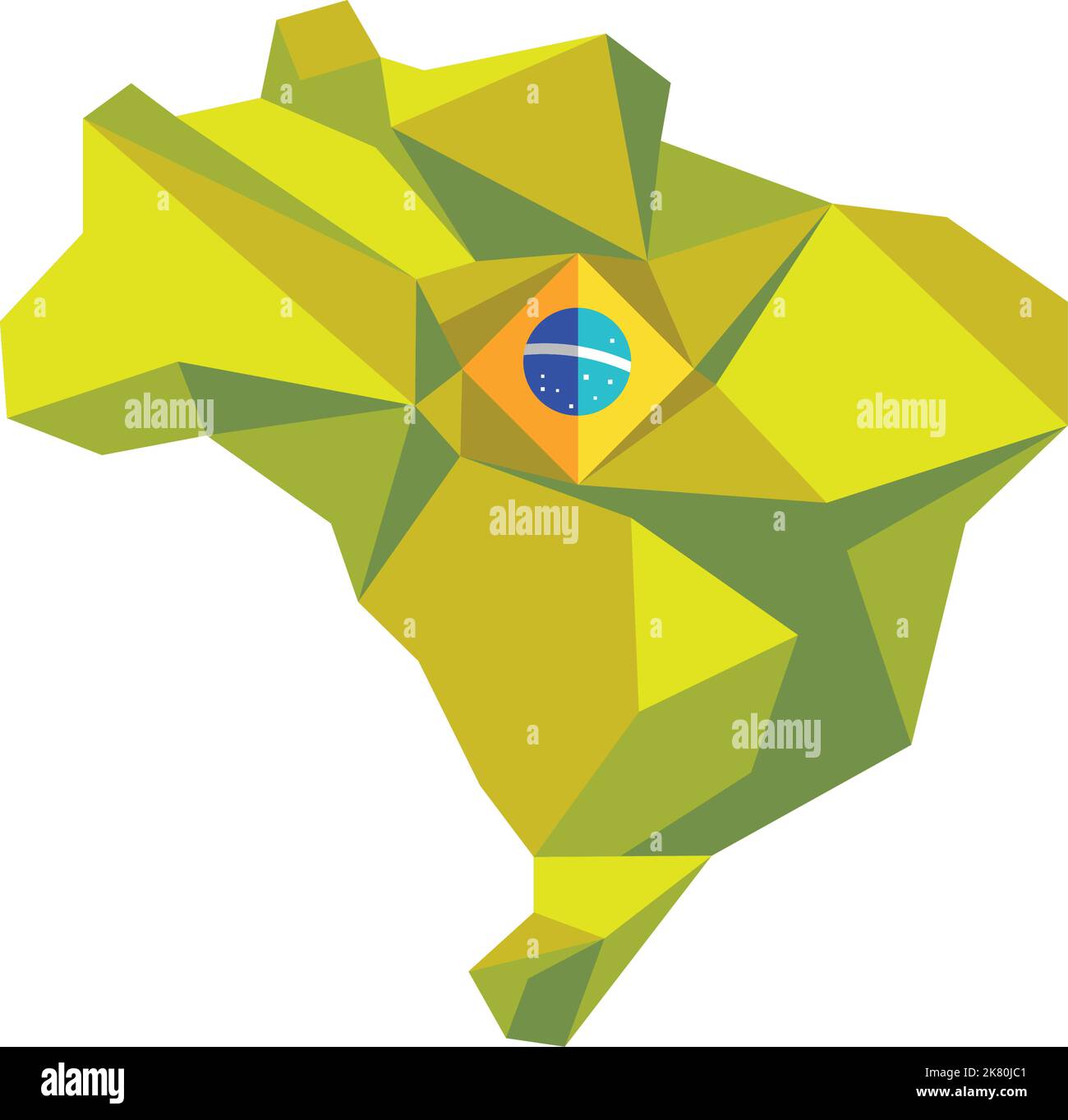 Map of Brazil geometric icon Stock Vector Image & Art - Alamy