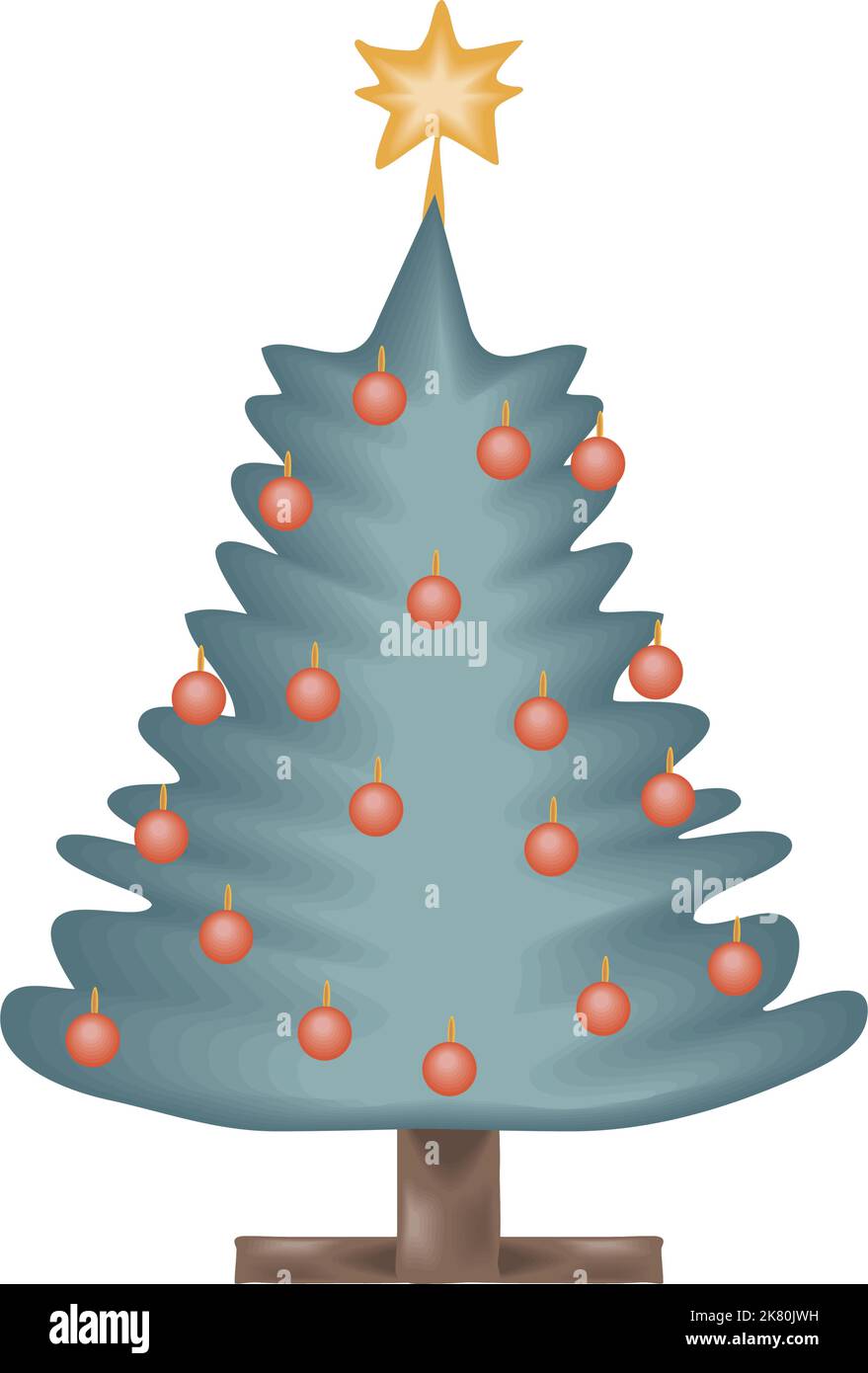 christmas tree with star Stock Vector Image & Art - Alamy