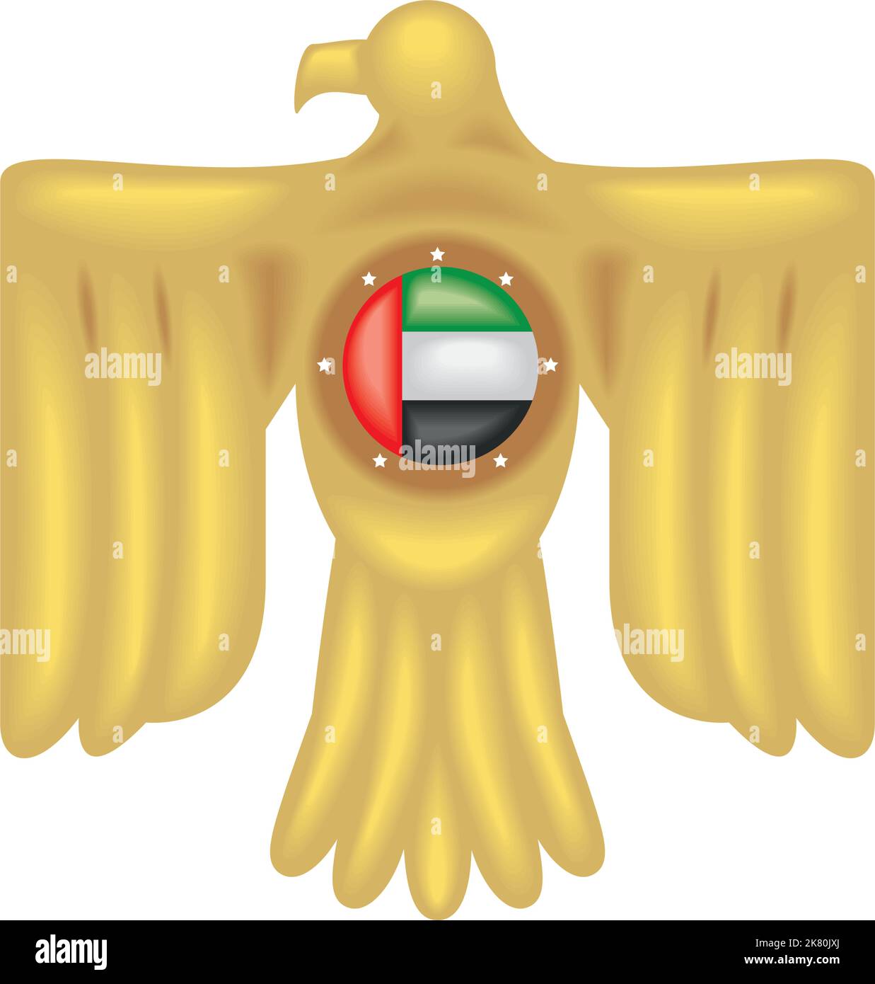 UAE flag and eagle Stock Vector Image & Art - Alamy