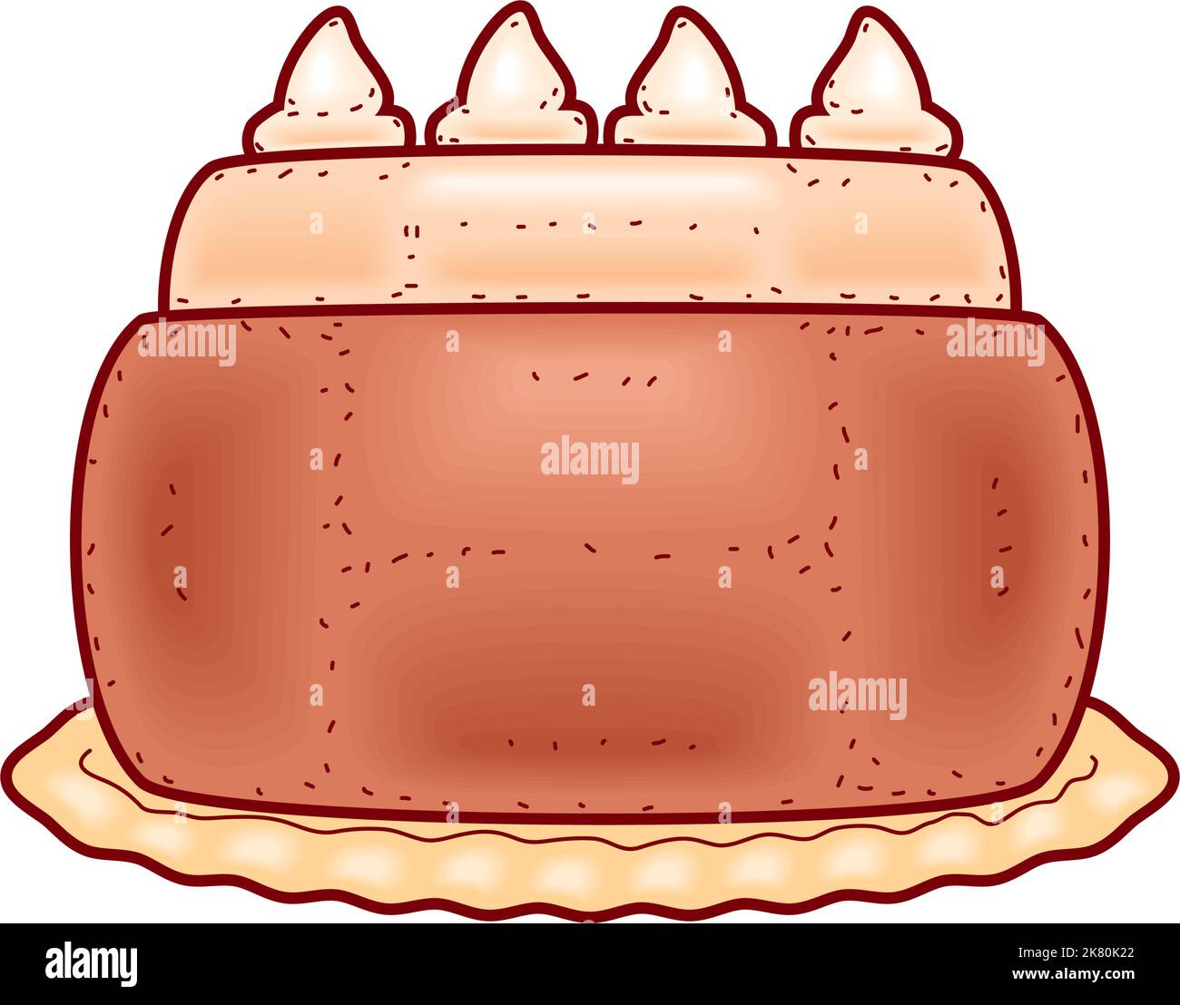cake with cream icon Stock Vector Image & Art - Alamy