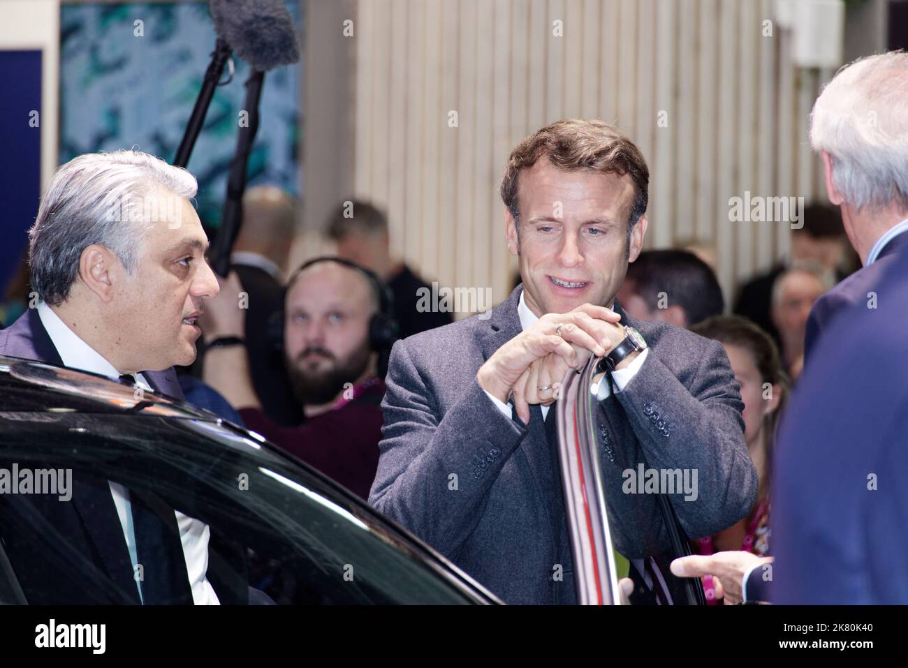 Paris, France. 17th Oct, 2022. Renault CEO Luca de Meo and Emmanuel ...