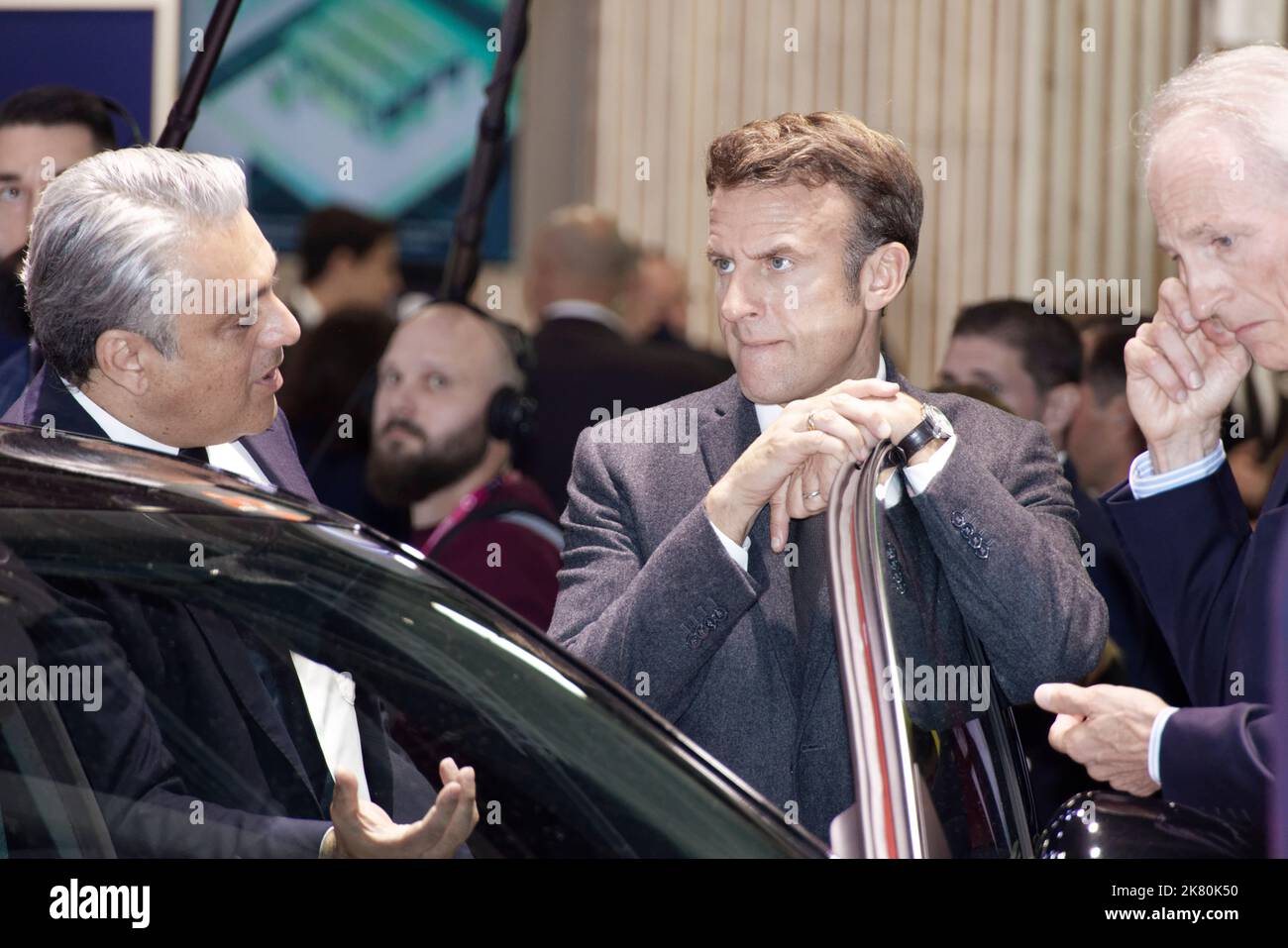 Paris, France. 17th Oct, 2022. Renault CEO Luca de Meo and Emmanuel ...