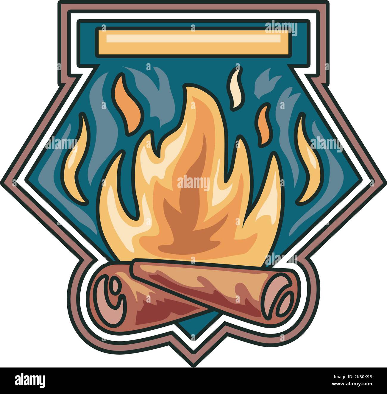 campfire adventure badge Stock Vector Image & Art - Alamy