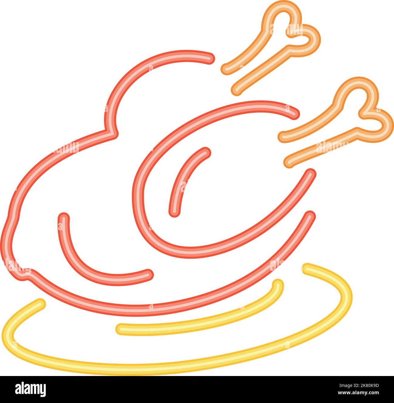 roasted chicken neon food Stock Vector Image & Art - Alamy