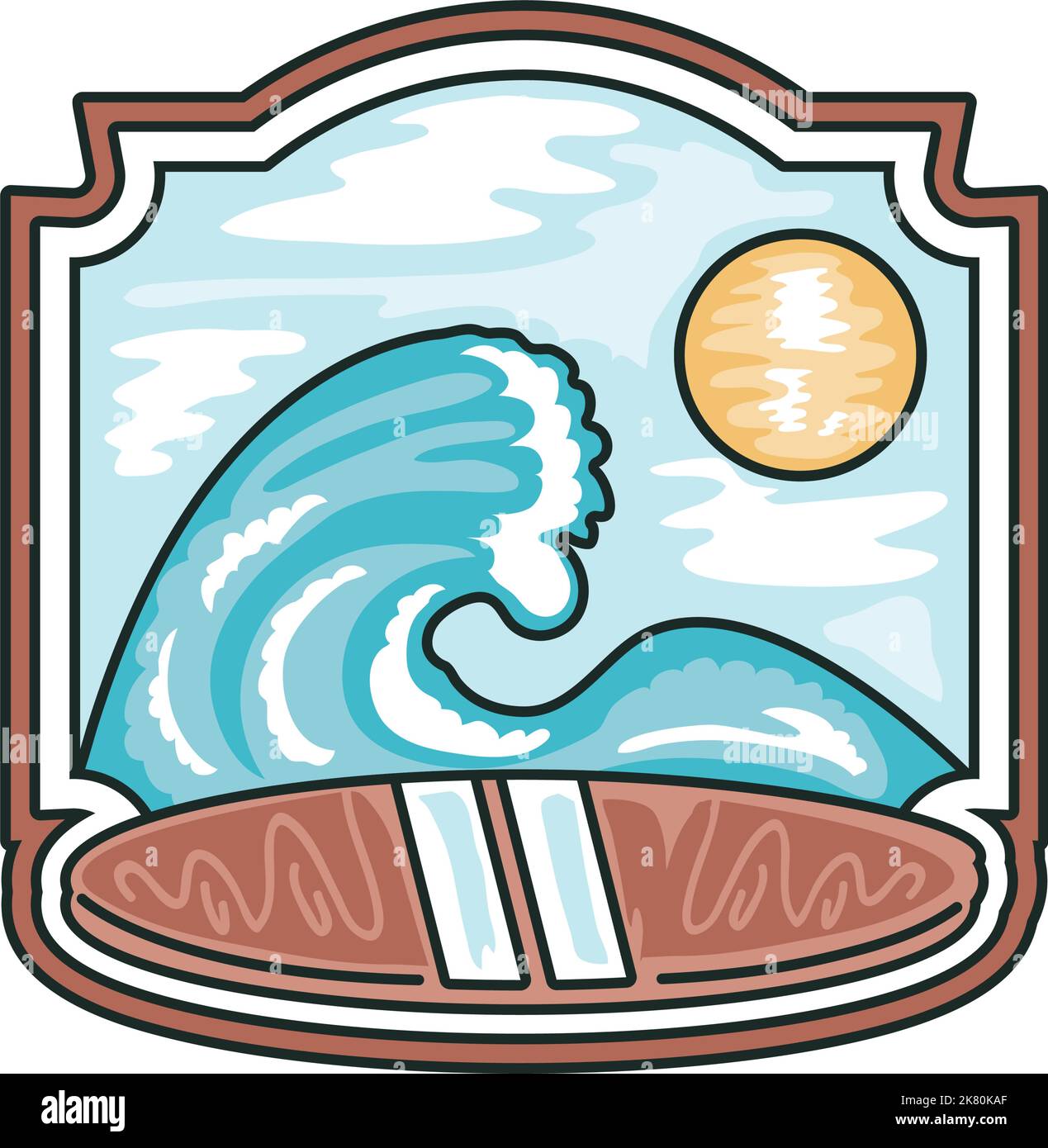 surf sea adventure badge Stock Vector Image & Art - Alamy