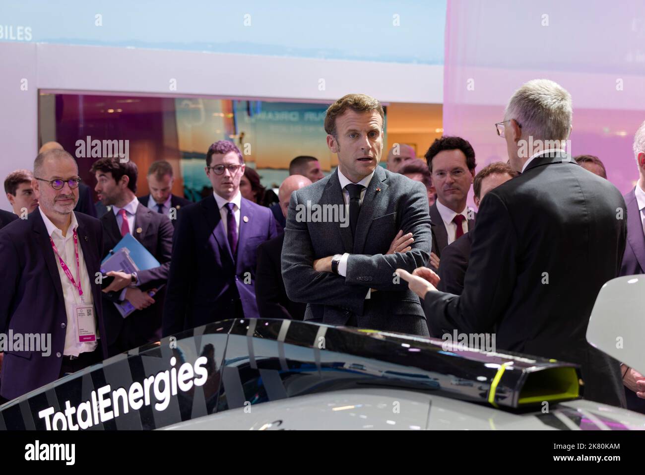Paris, France. 17th Oct, 2022. French President Emmanuel Macron and ...