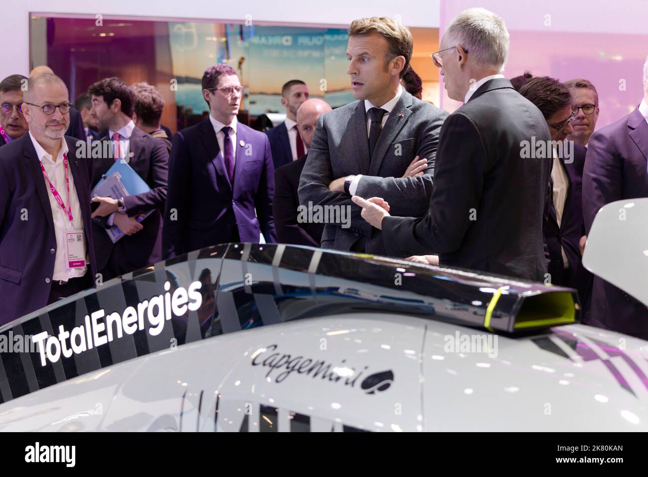 Paris, France. 17th Oct, 2022. French President Emmanuel Macron and ...