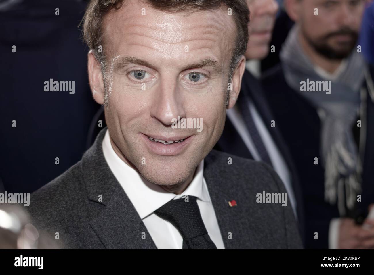 Paris, France. 17th Oct, 2022. French President Emmanuel Macron attends ...