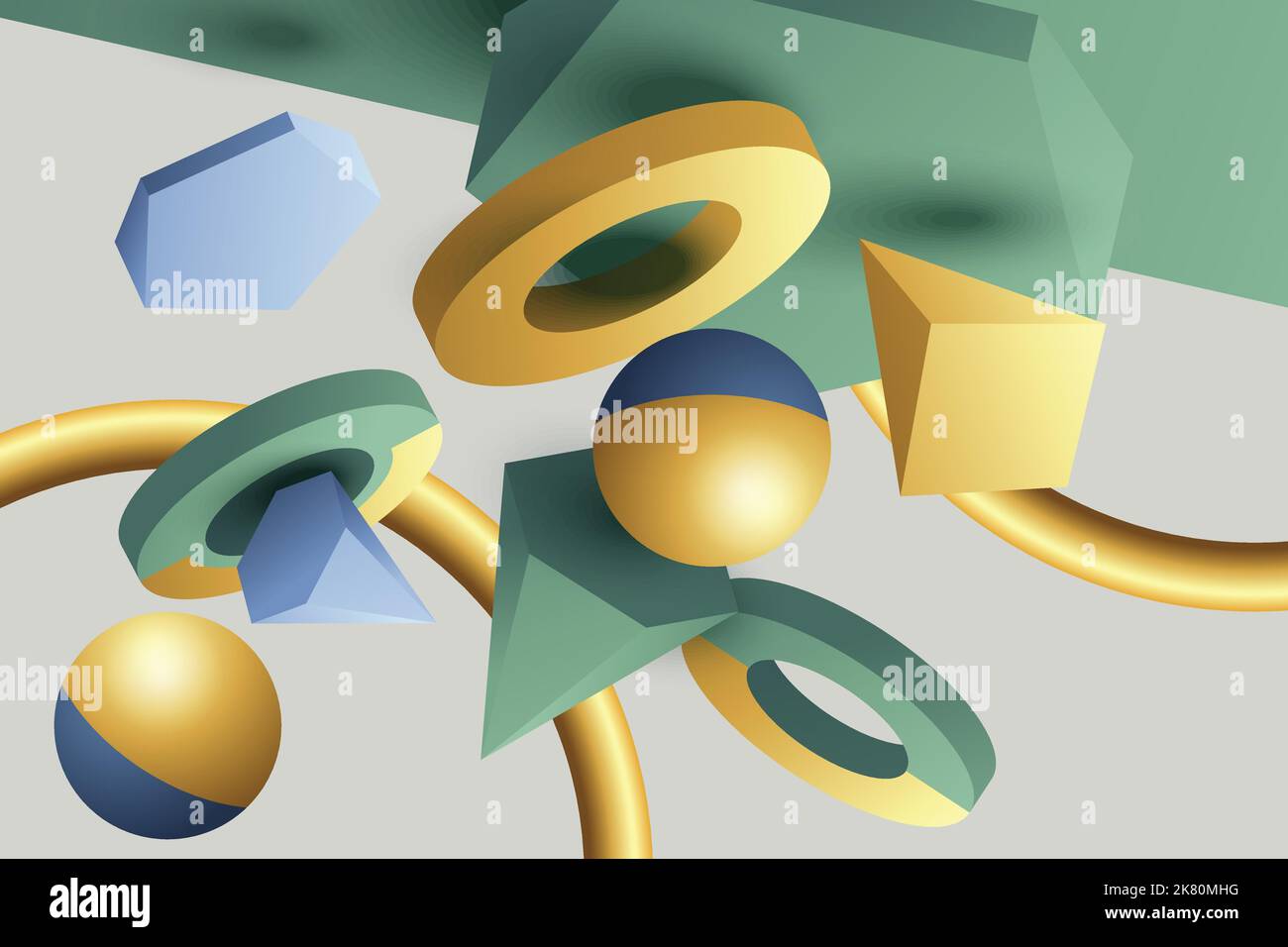 Geometric plexus pattern digital 3d shapes 3 vertical gradient color banners with text blocks ...