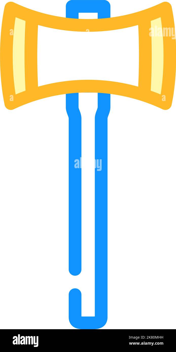 double bit axe blade color icon vector illustration Stock Vector Image ...