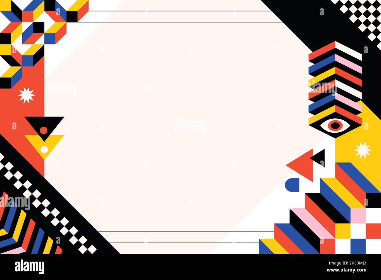 Abstract Colorful with Geometric Shape Combination Background Design ...