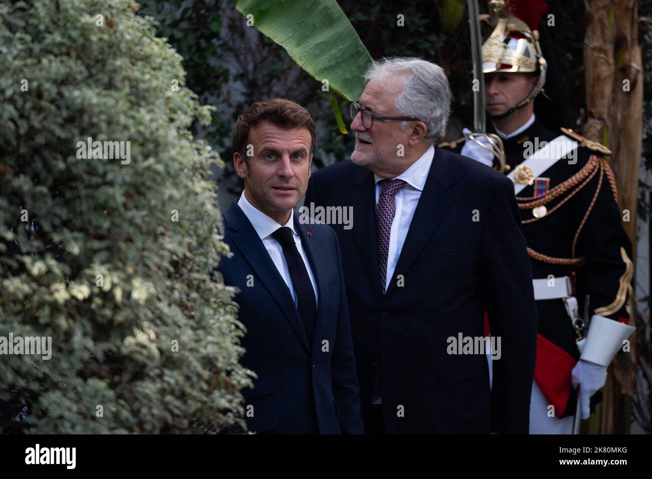 President Emmanuel Macron gives the highest French order of merit ...