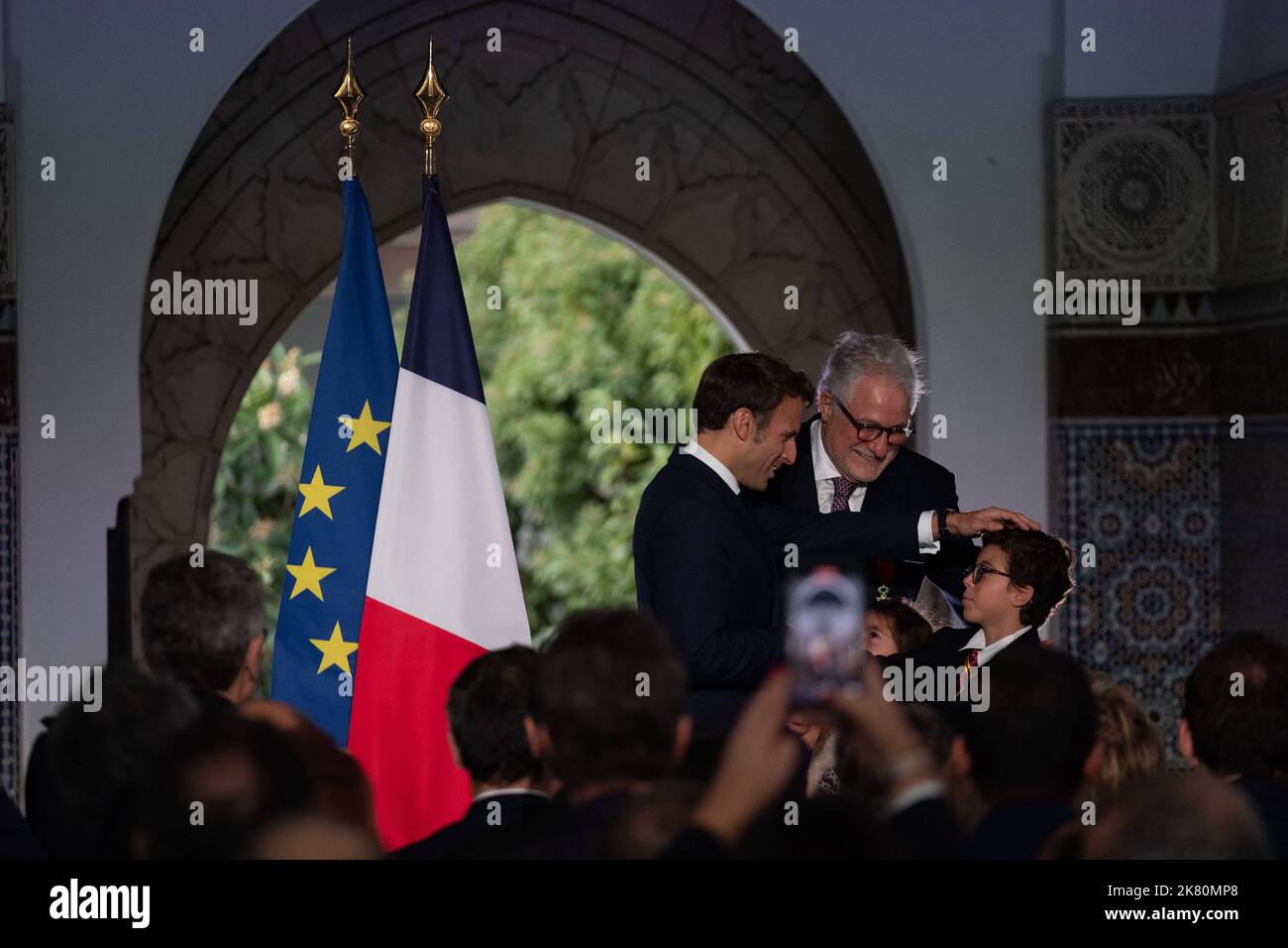 President Emmanuel Macron gives the highest French order of merit ...