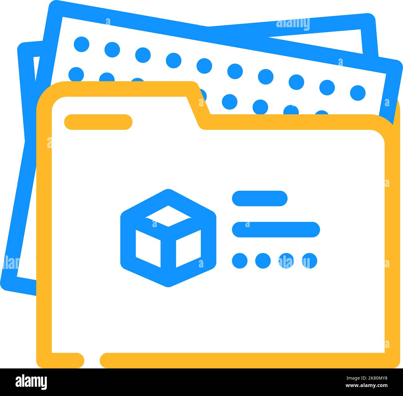 project folder color icon vector illustration Stock Vector Image & Art ...