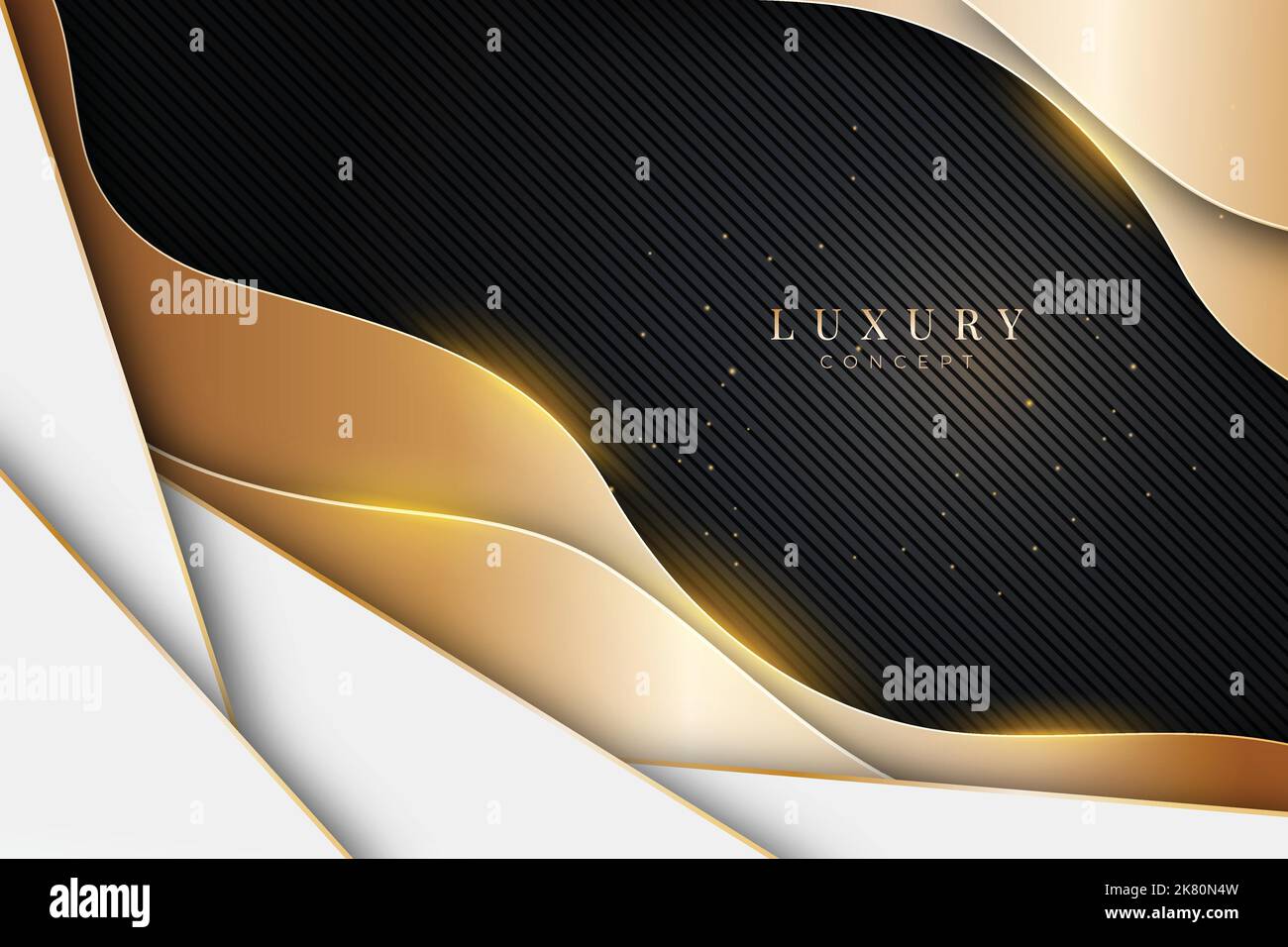realistic luxury background with golden lines vector design ...