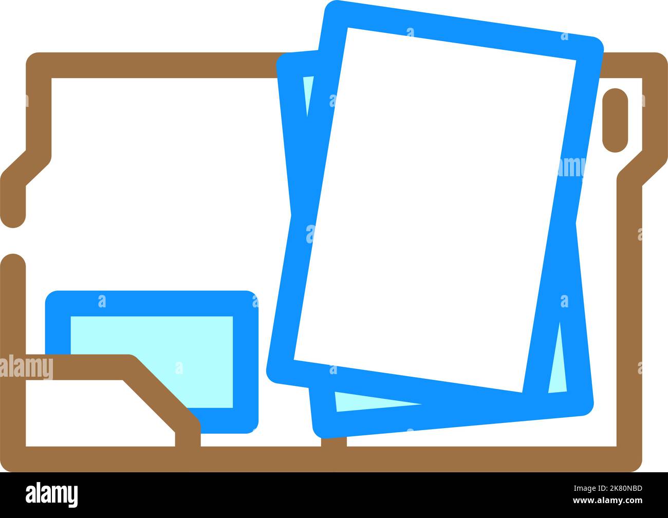 open folder color icon vector illustration Stock Vector Image & Art - Alamy