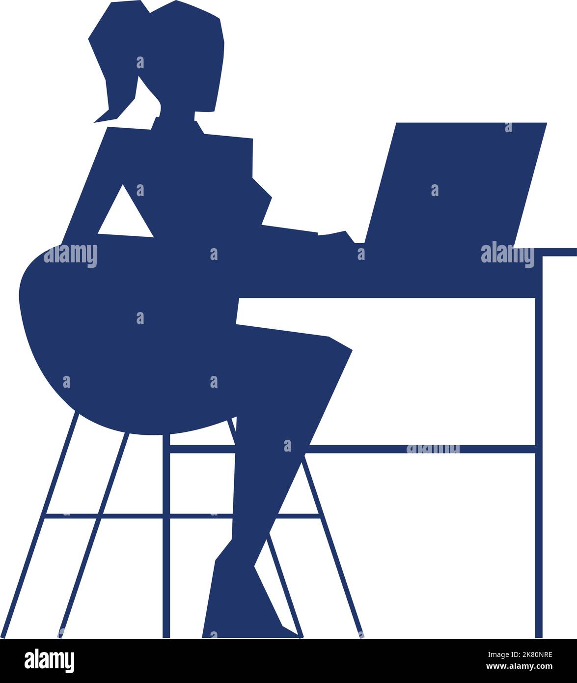 paper art business woman working Stock Vector Image & Art - Alamy