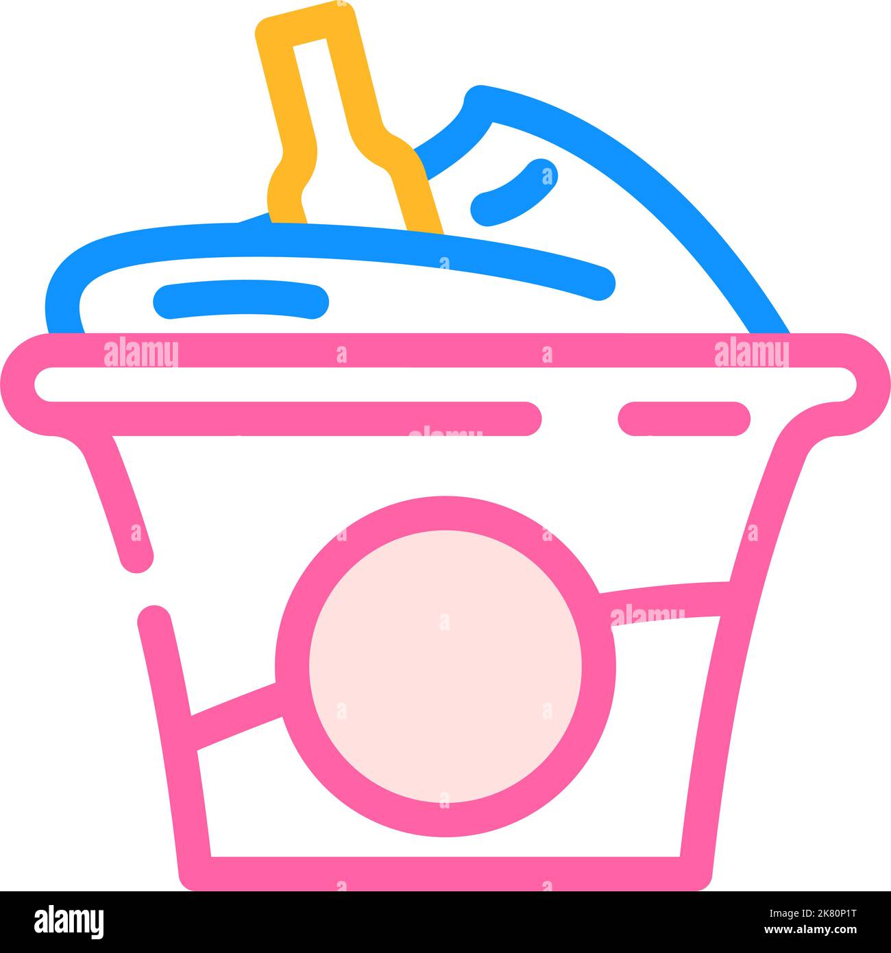 greek yogurt milk product color icon vector illustration Stock Vector ...