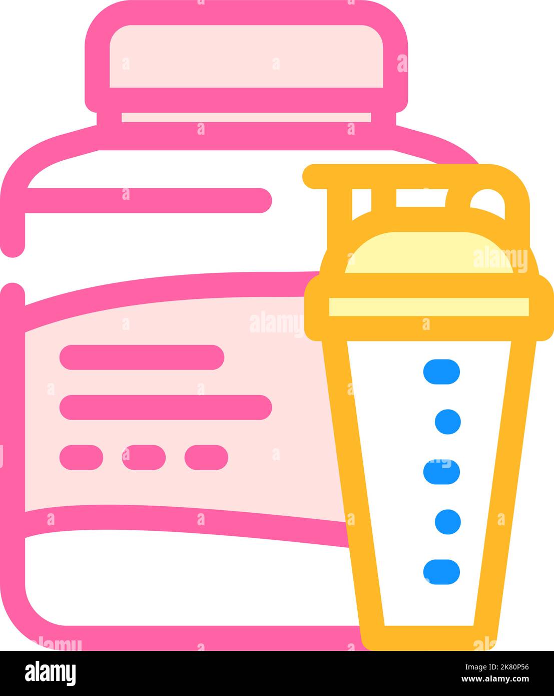 whey protein milk product color icon vector illustration Stock Vector ...