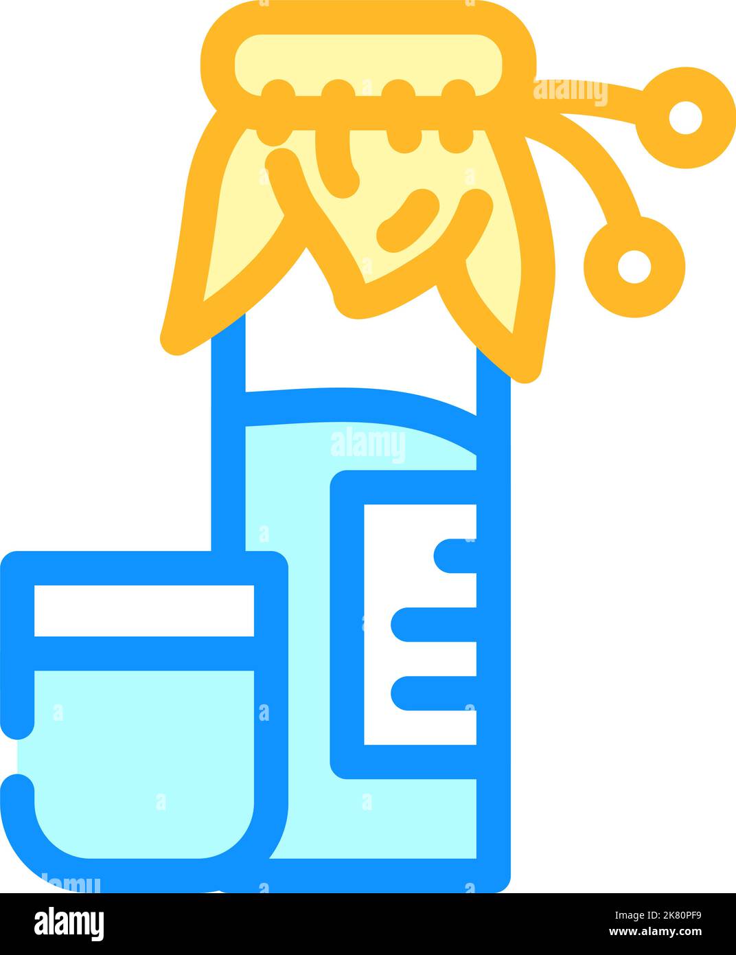 kefir milk product color icon vector illustration Stock Vector Image ...