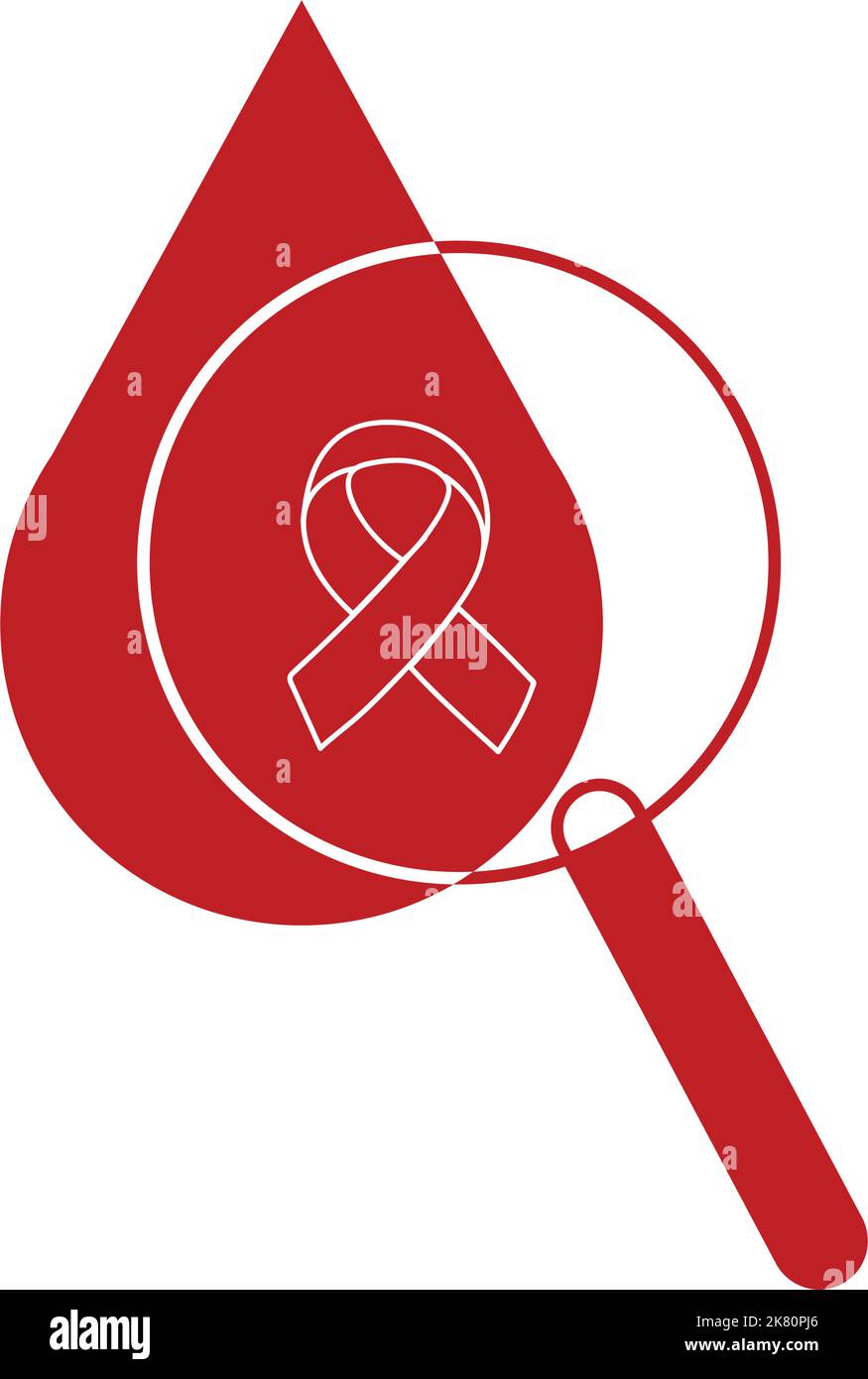 Red ribbon hiv test Stock Vector Images - Alamy