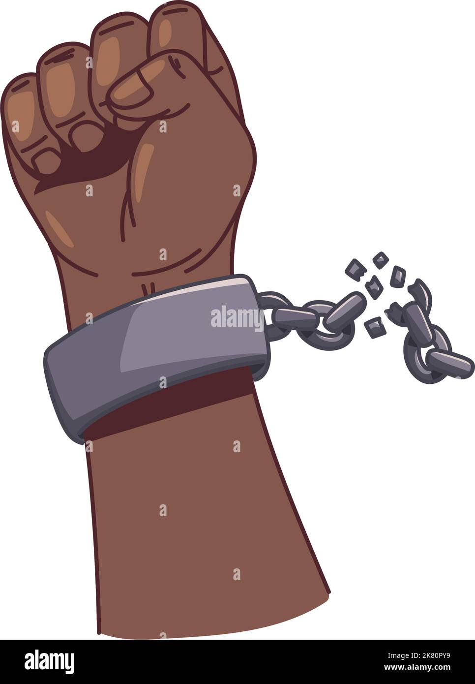 human rights day, black hand with chain Stock Vector Image & Art - Alamy