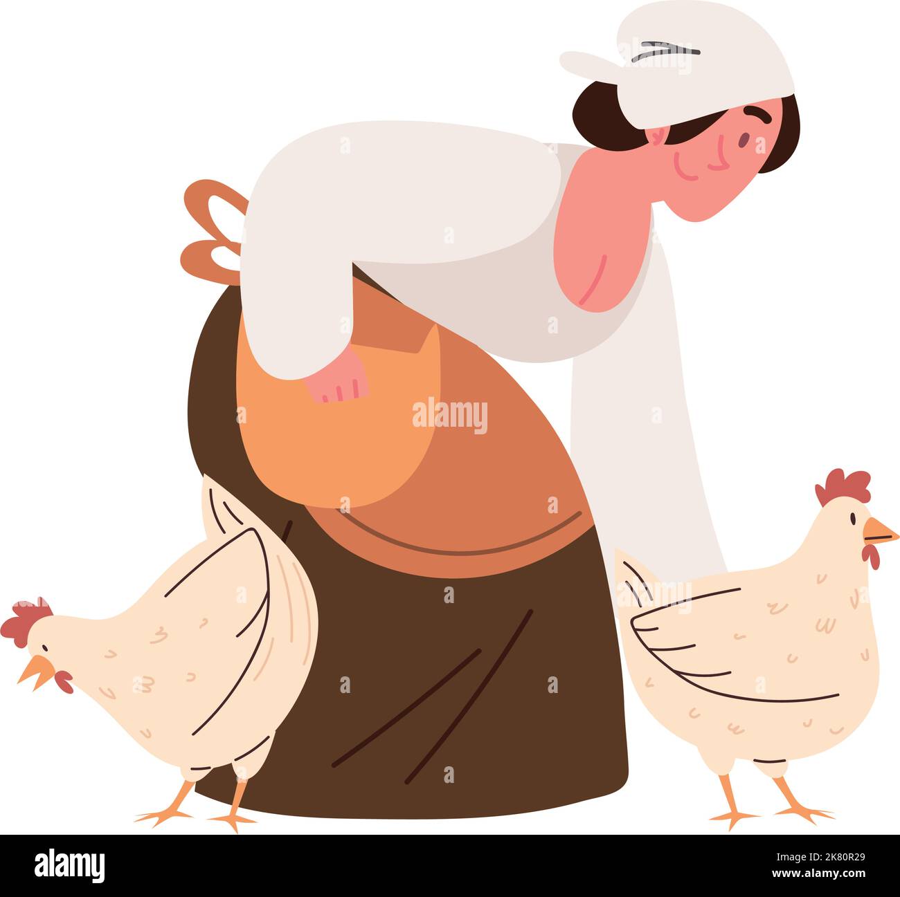 peasant woman and hens Stock Vector Image & Art - Alamy