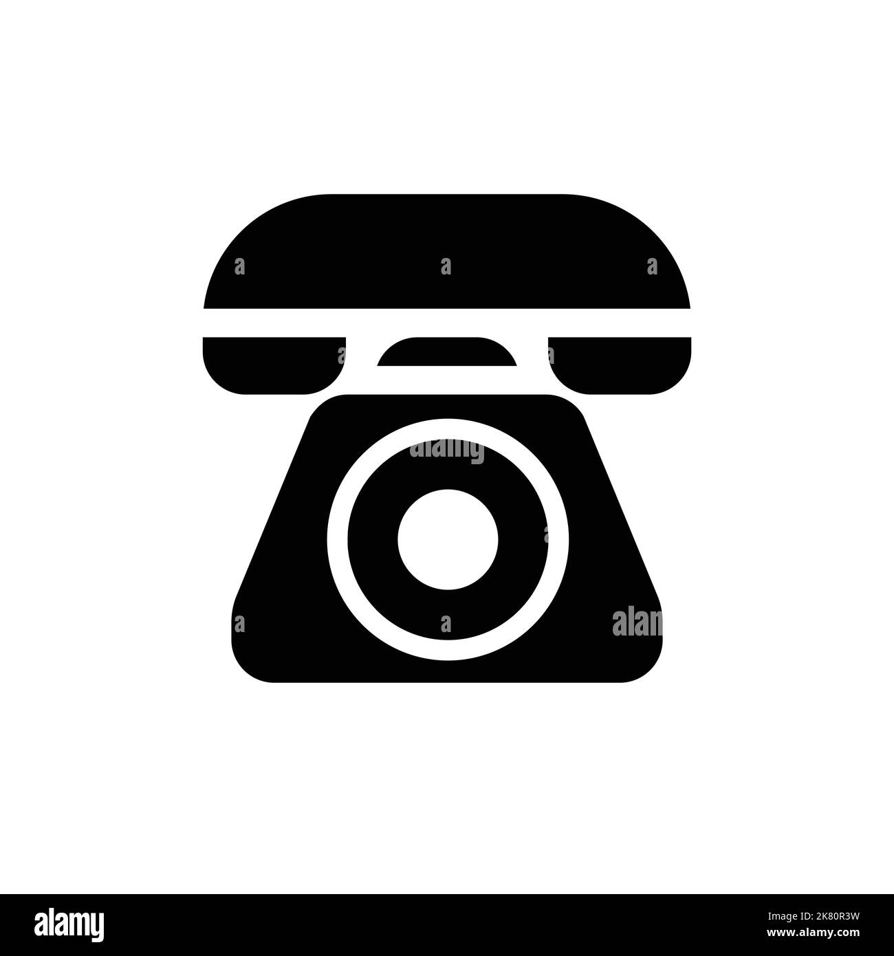 Telephone black flat icon, logo vector illustration on white isolated ...