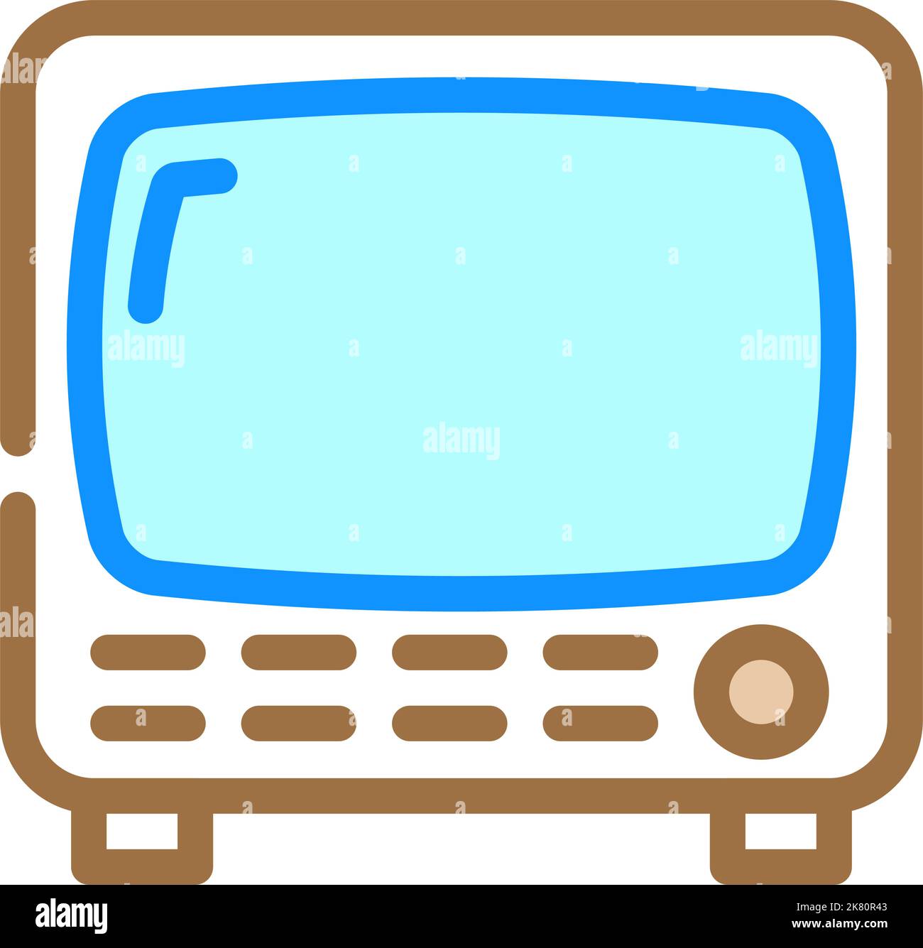 television retro gadget color icon vector illustration Stock Vector ...