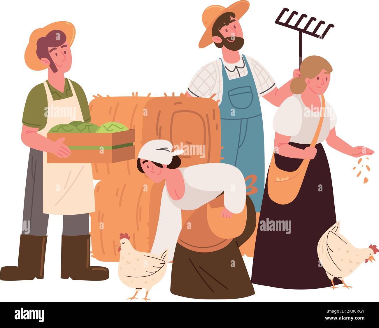 Rural farming people animals Stock Vector Images - Alamy