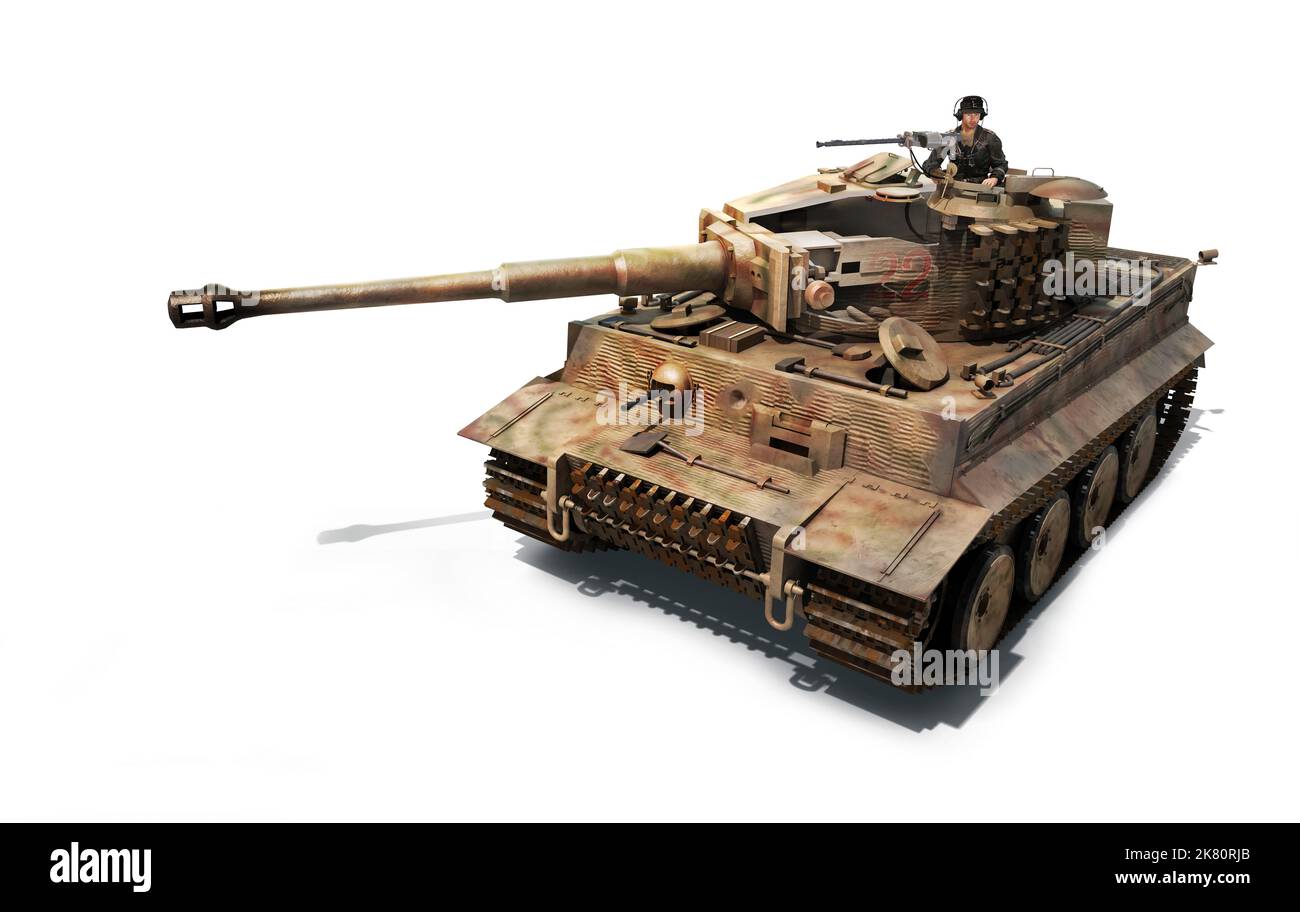The legendary Tiger I heavy tank, 1943 version, with zimmerit details ...